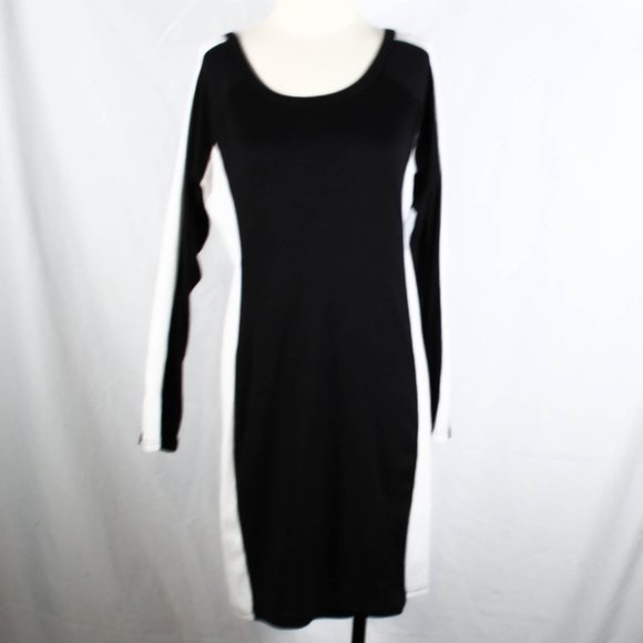 Allegra K | Dresses | Corporate Goth Glam Chic Black And White Color ...